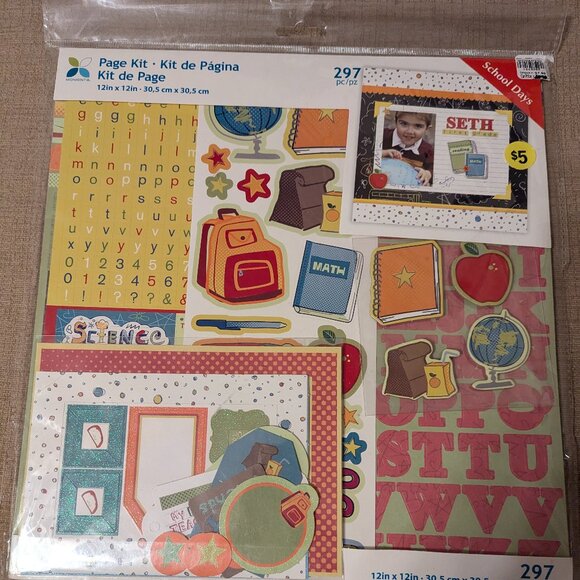 Design | Scrapbook School Kit Stickers Cut Outs 12 | Poshmark